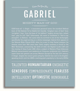 Gabriel | Name Art Print – Name Stories
