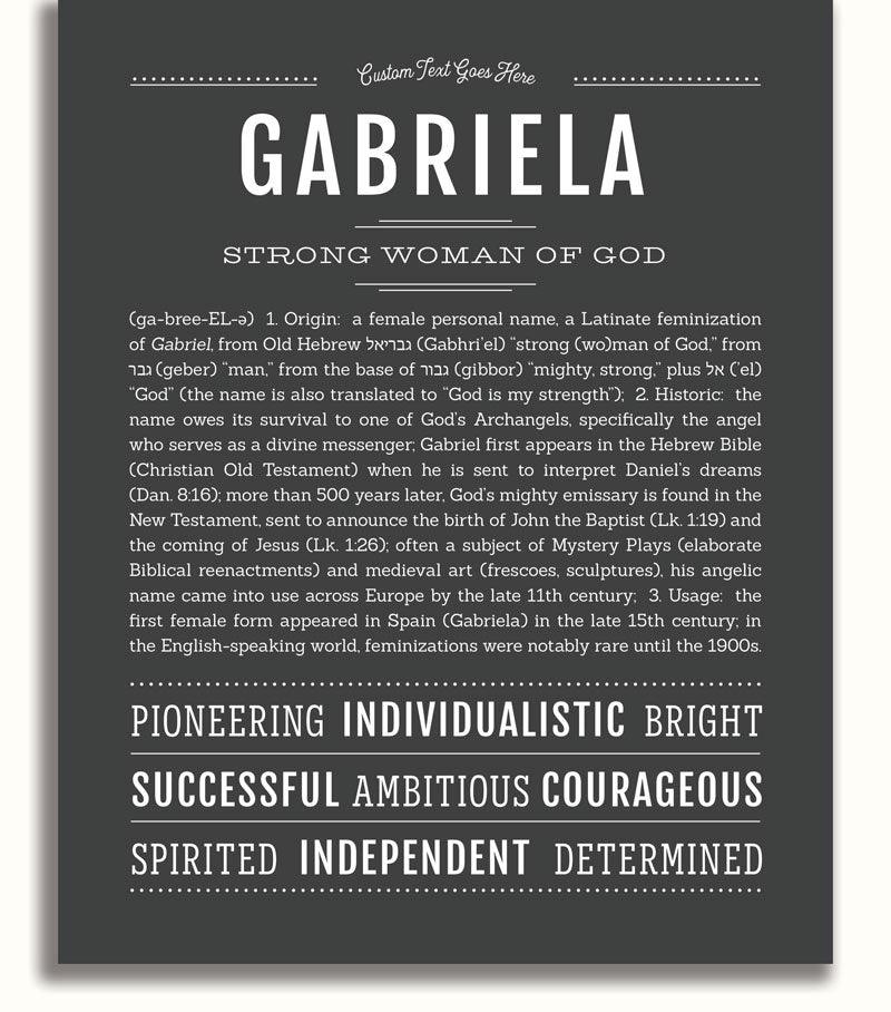 Gabriela | Name Art Print – Name Stories