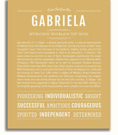 Gabriela Personalized Name Meaning Art Prints – Name Stories