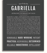 Gabriella | Name Art Print – Name Stories