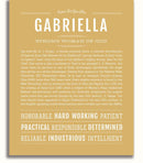Gabriella | Name Art Print – Name Stories