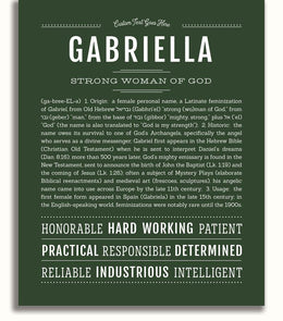 Gabriella | Name Art Print – Name Stories