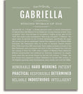 Gabriella | Name Art Print – Name Stories