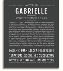 Gabrielle | Name Art Print – Name Stories