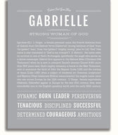 Gabrielle Personalized Name Meaning Art Prints – Name Stories