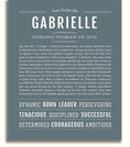 Gabrielle | Name Art Print – Name Stories