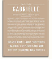 Gabrielle Personalized Name Meaning Art Prints – Name Stories