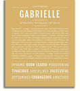 Gabrielle | Name Art Print – Name Stories