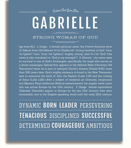 Gabrielle | Name Art Print – Name Stories
