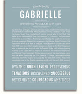 Gabrielle Personalized Name Meaning Art Prints – Name Stories
