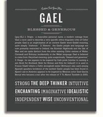 Gael | Name Art Print – Name Stories