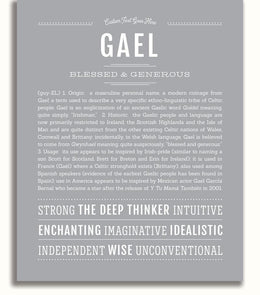 Gael | Name Art Print – Name Stories