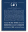 Gael | Name Art Print – Name Stories