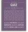 Gage | Name Art Print – Name Stories