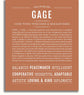 Gage | Name Art Print – Name Stories