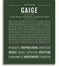 Gaige | Name Art Print – Name Stories
