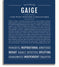 Gaige | Name Art Print – Name Stories