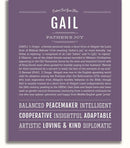 Gail | Name Art Print – Name Stories