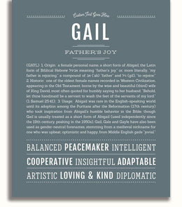 Gail | Name Art Print – Name Stories