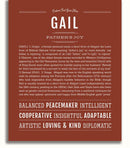 Gail | Name Art Print – Name Stories