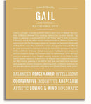 Gail | Name Art Print – Name Stories
