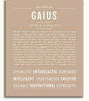 Gaius | Name Art Print – Name Stories