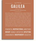 Galilea Personalized Name Meaning Art Prints – Name Stories