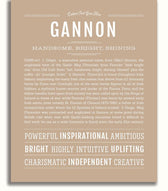 Gannon | Name Art Print – Name Stories
