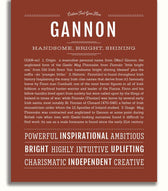 Gannon | Name Art Print – Name Stories