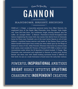 Gannon | Name Art Print – Name Stories