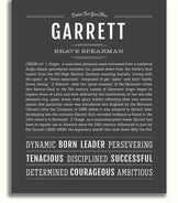 Garrett | Name Art Print – Name Stories