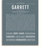 Garrett Personalized Name Meaning Art Prints – Name Stories