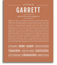 Garrett Personalized Name Meaning Art Prints – Name Stories