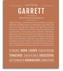 Garrett Personalized Name Meaning Art Prints – Name Stories
