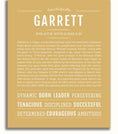 Garrett | Name Art Print – Name Stories