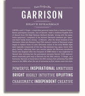 Garrison | Name Art Print – Name Stories