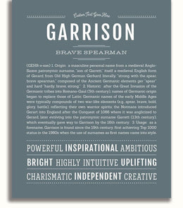 Garrison | Name Art Print – Name Stories