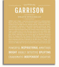 Garrison | Name Art Print – Name Stories