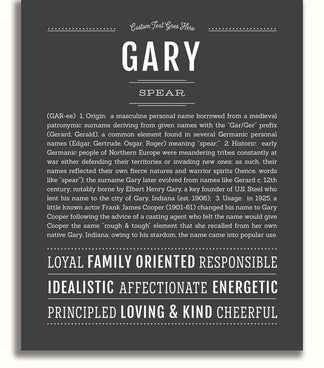 Gary | Name Art Print – Name Stories