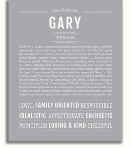 Gary | Name Art Print – Name Stories