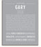 Gary Personalized Name Meaning Art Prints – Name Stories