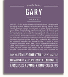 Gary | Name Art Print – Name Stories