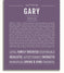 Gary | Name Art Print – Name Stories