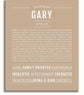 Gary | Name Art Print – Name Stories