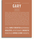 Gary | Name Art Print – Name Stories