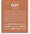 Gary | Name Art Print – Name Stories