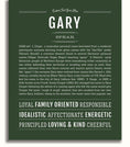 Gary | Name Art Print – Name Stories