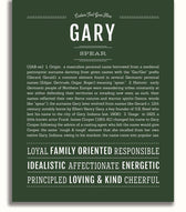 Gary | Name Art Print – Name Stories