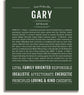 Gary | Name Art Print – Name Stories