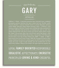 Gary | Name Art Print – Name Stories